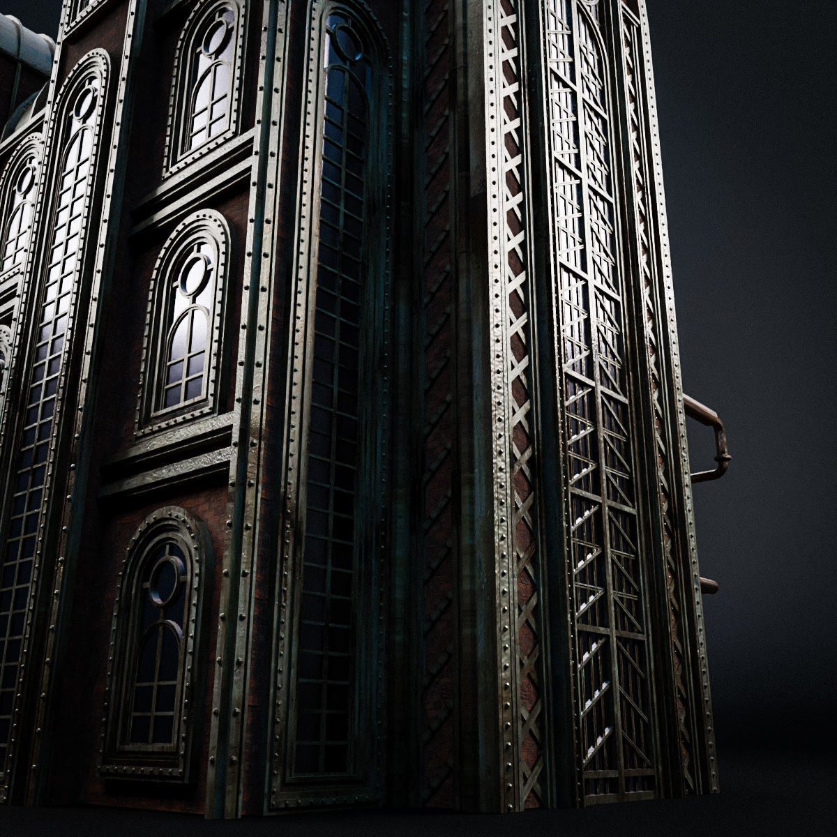 3D model STEAMPUNK INDUSTRIAL BUILDING 9 VR / AR / low-poly | CGTrader