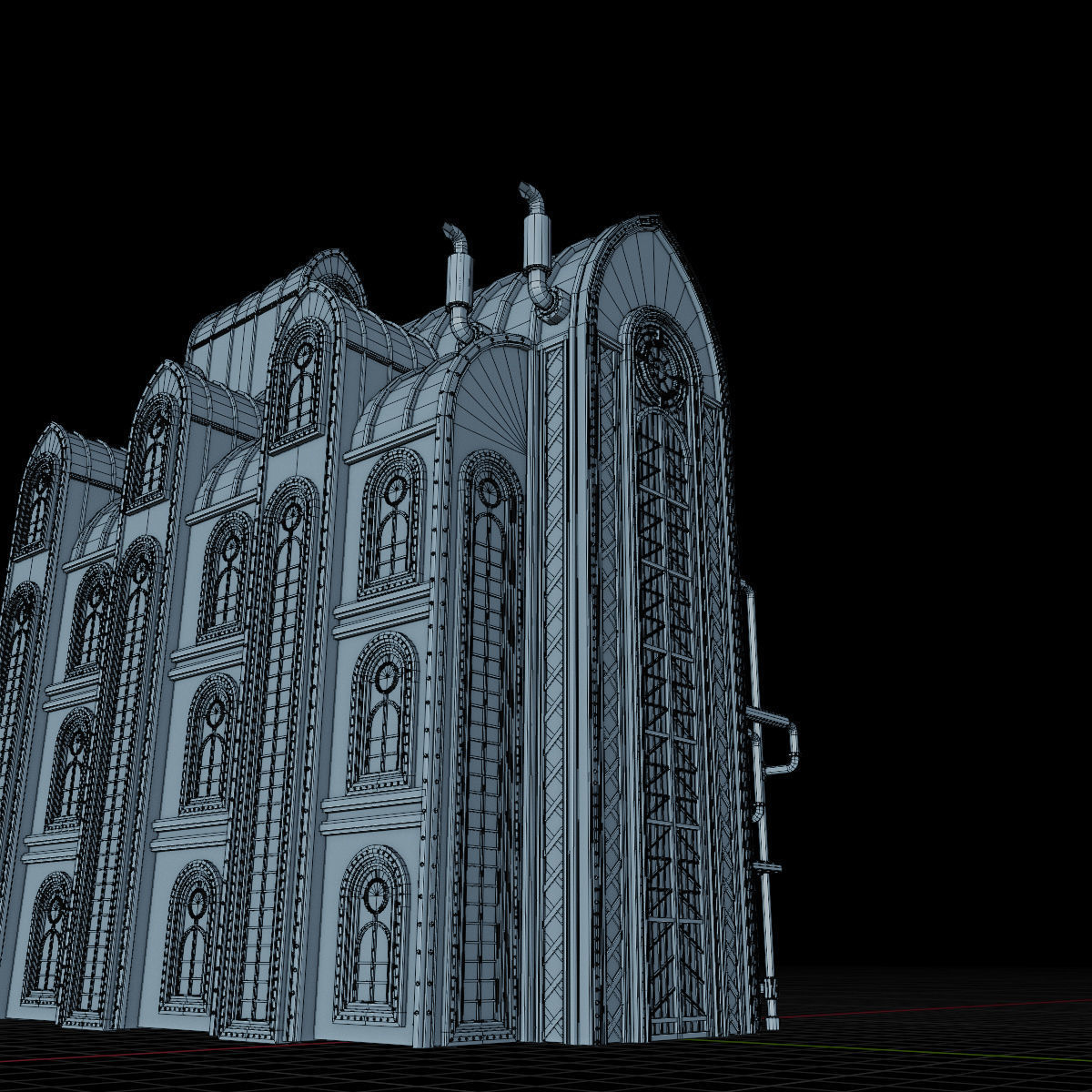 3D model STEAMPUNK INDUSTRIAL BUILDING 9 VR / AR / low-poly | CGTrader
