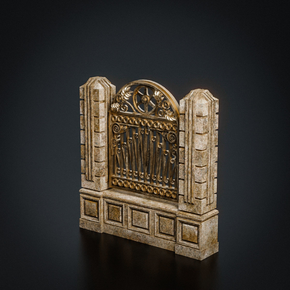 3D model ART DECO STEAMPUNK STREET PROPS ELEMENT VR / AR / low-poly ...