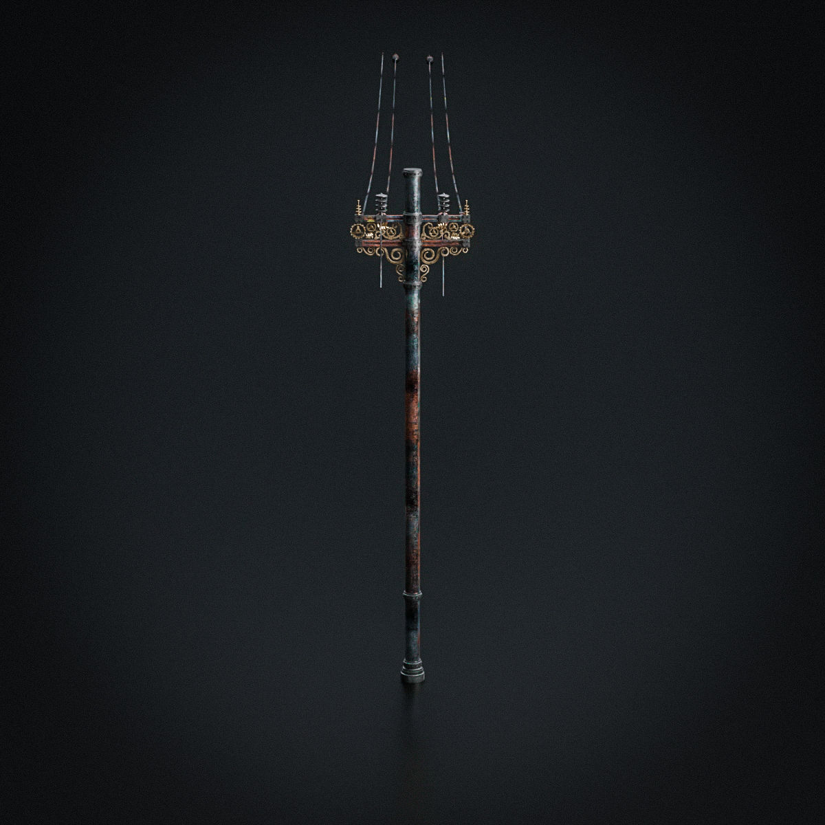 3D model ART DECO STEAMPUNK STREET PROPS ELEMENT VR / AR / low-poly ...