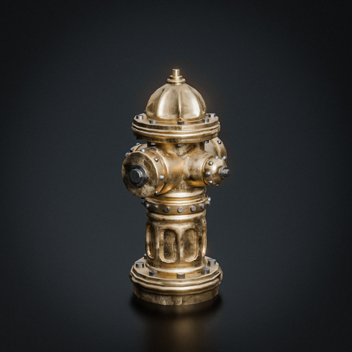 3D model ART DECO STEAMPUNK STREET PROPS ELEMENT VR / AR / low-poly ...