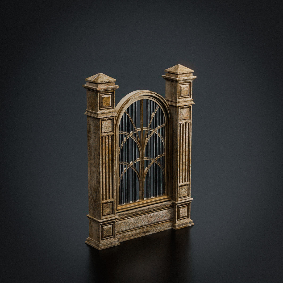 3D model ART DECO STEAMPUNK STREET PROPS ELEMENT VR / AR / low-poly ...