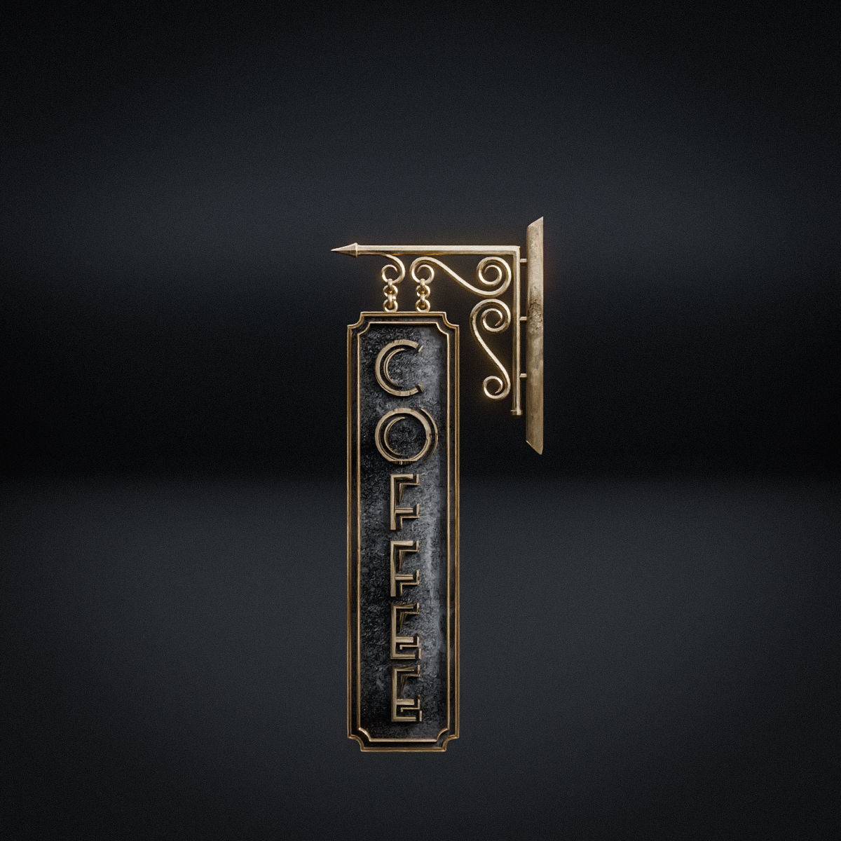 3D model BUILDING SIGN ART DECO STEAMPUNK VR / AR / low-poly | CGTrader