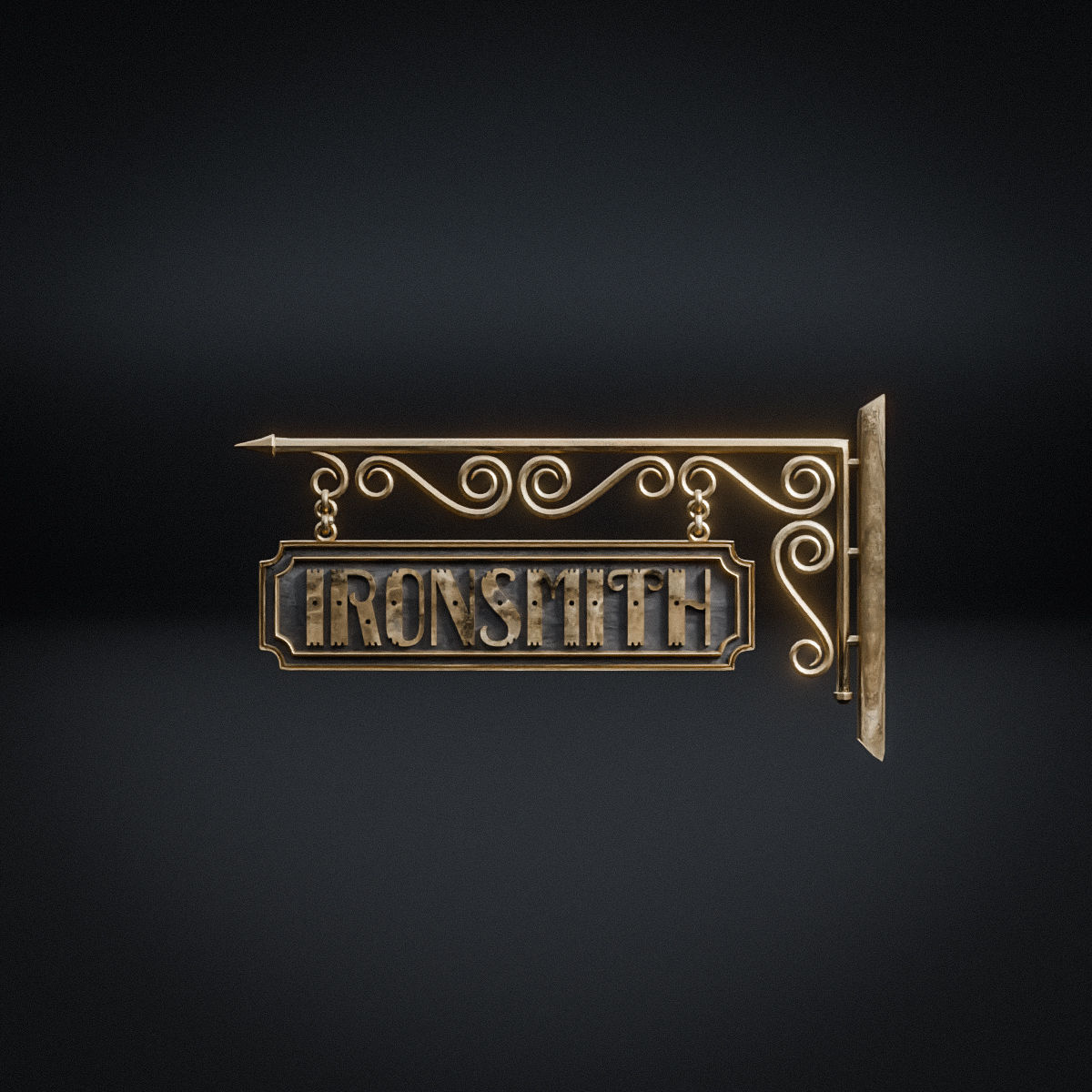 3D model BUILDING SIGN ART DECO STEAMPUNK VR / AR / low-poly | CGTrader