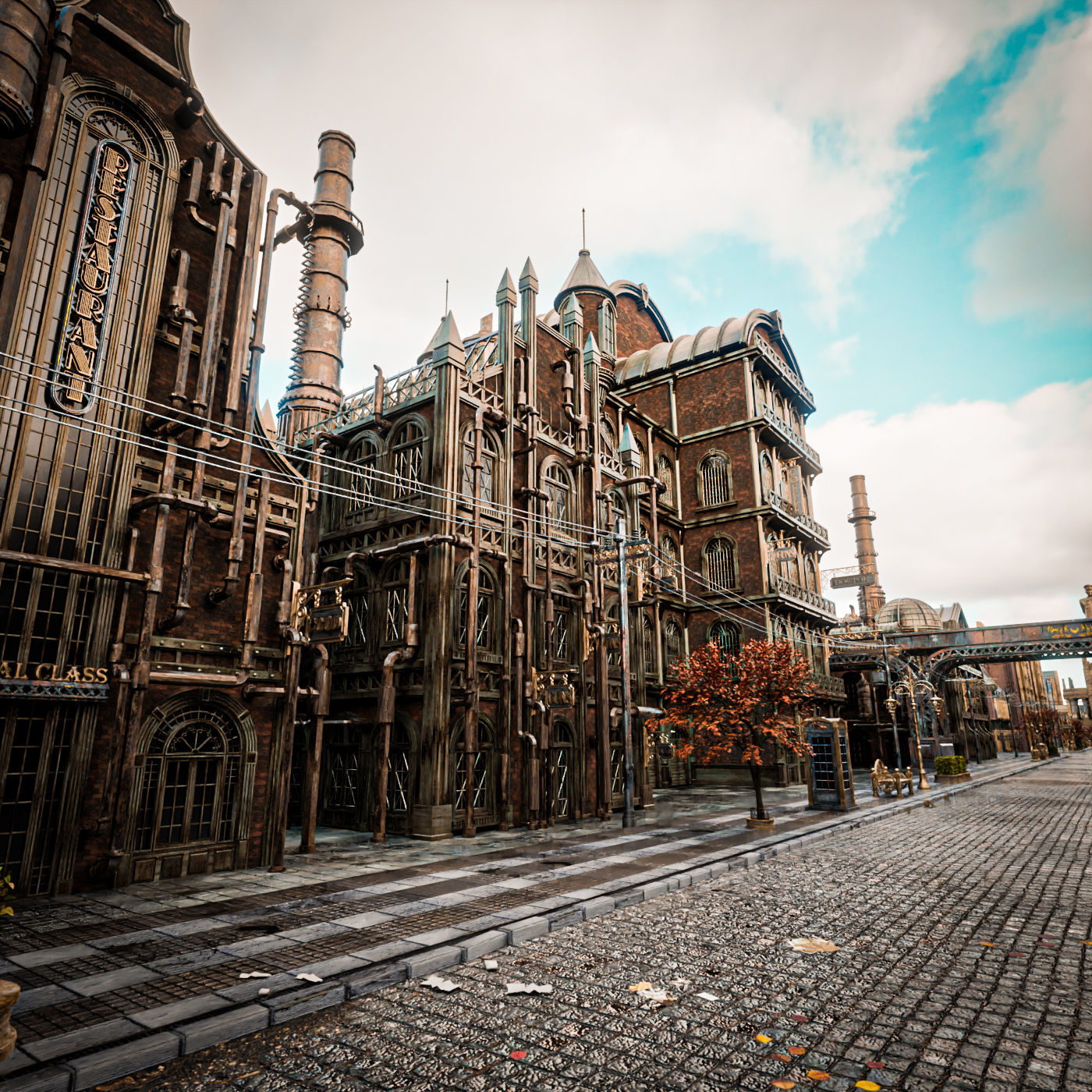 STEAMPUNK INDUSTRIAL BUILDING PACK 3D Model Collection | CGTrader