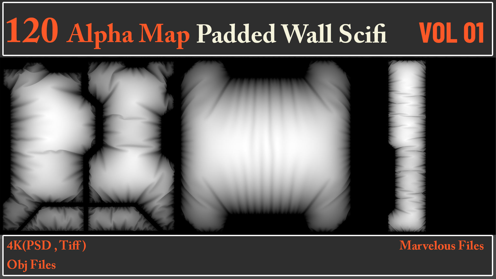 120 Alpha Maps Padded Wall SCIFI Texture | CGTrader