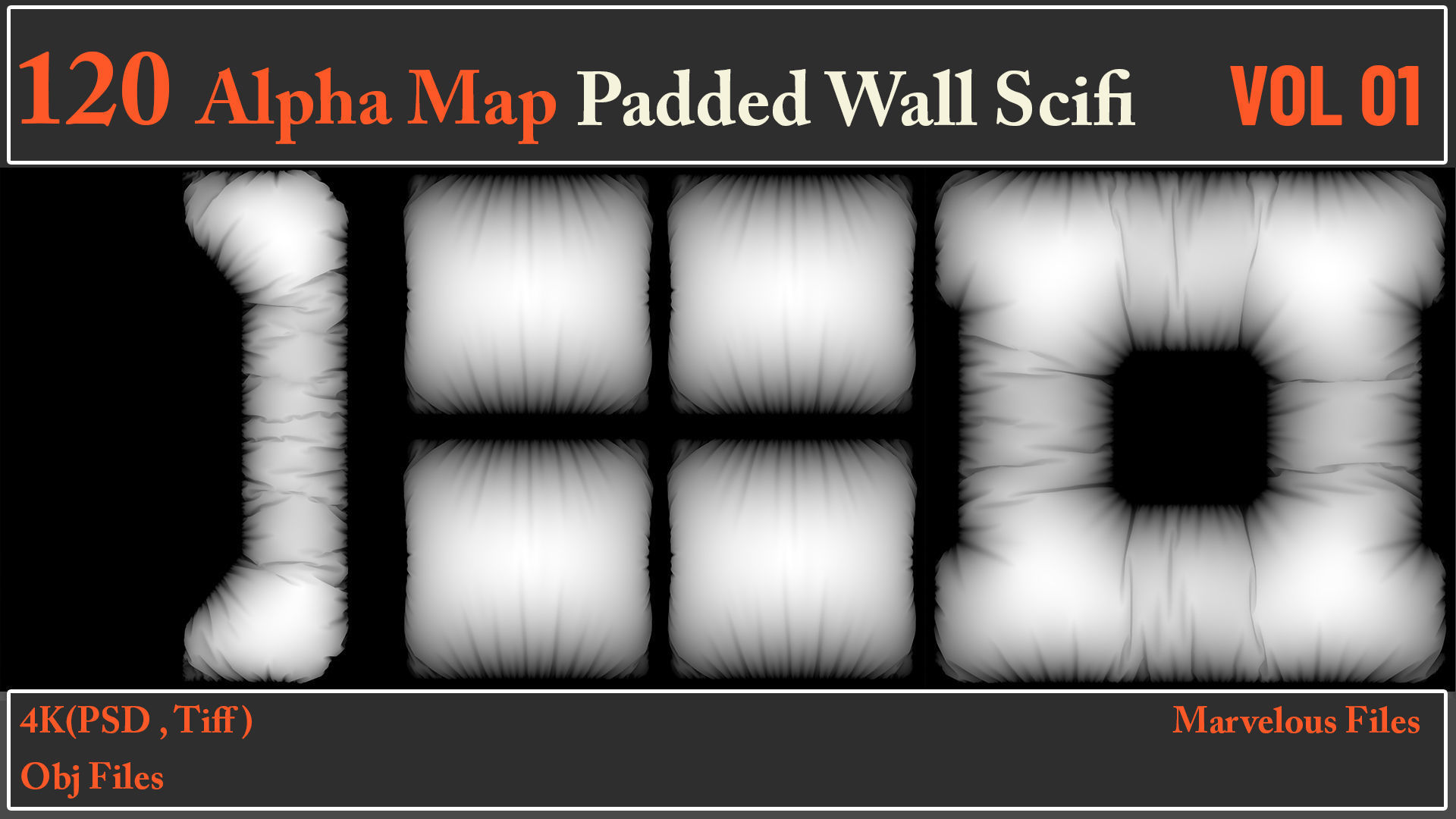 120 Alpha Maps Padded Wall SCIFI Texture | CGTrader