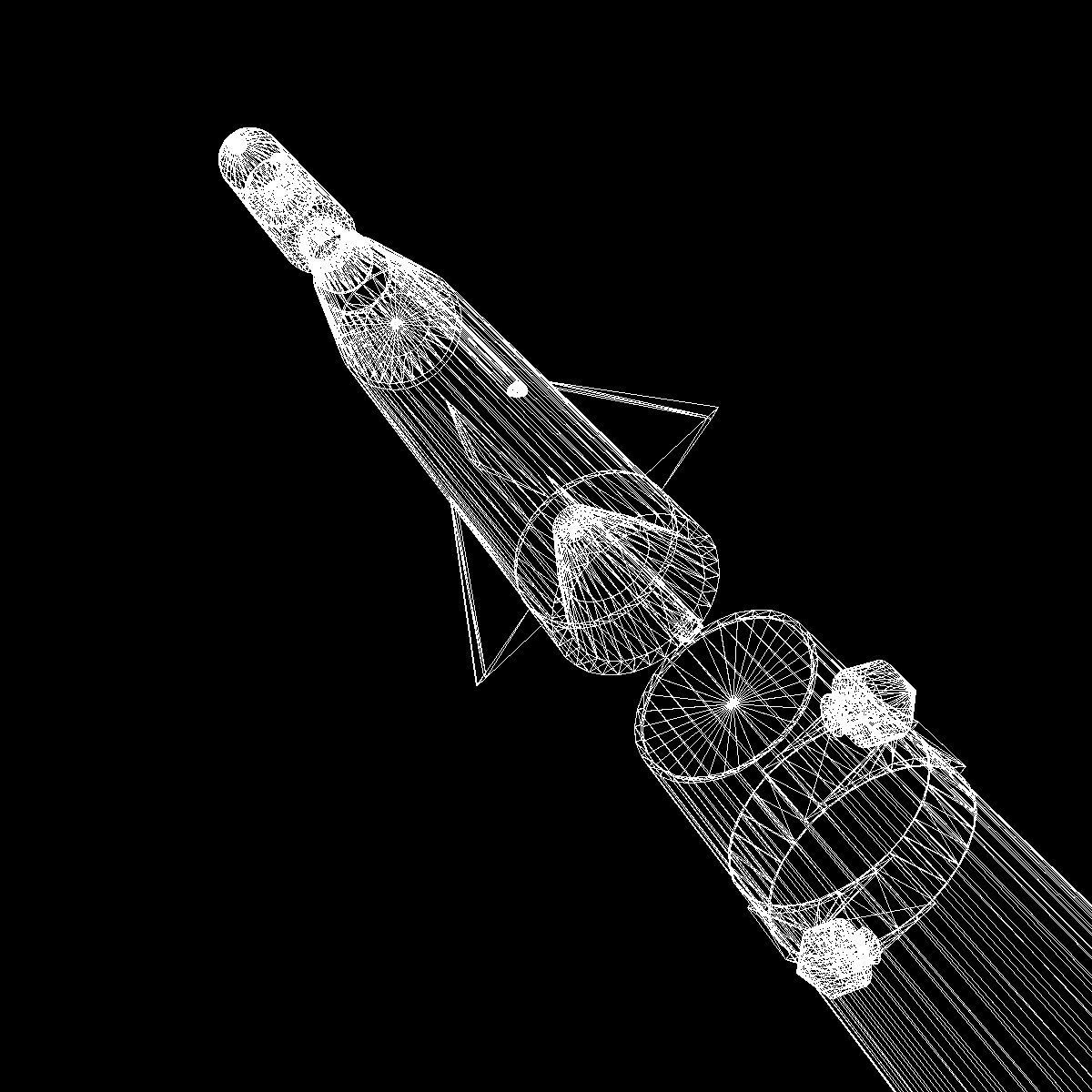 Blue Scout Jr Rocket 3D model | CGTrader