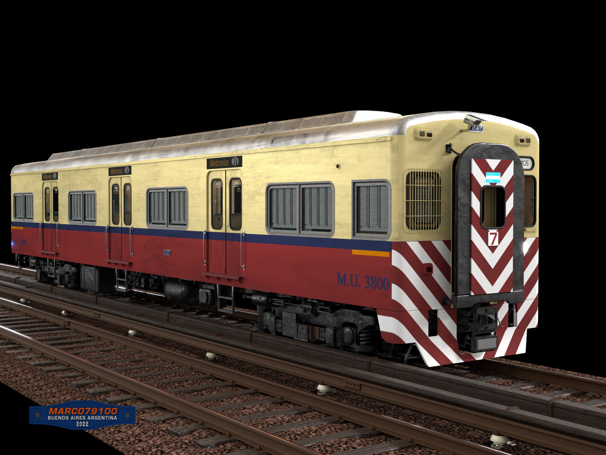 3D model Toshiba Series 3800 Train VR / AR / low-poly | CGTrader