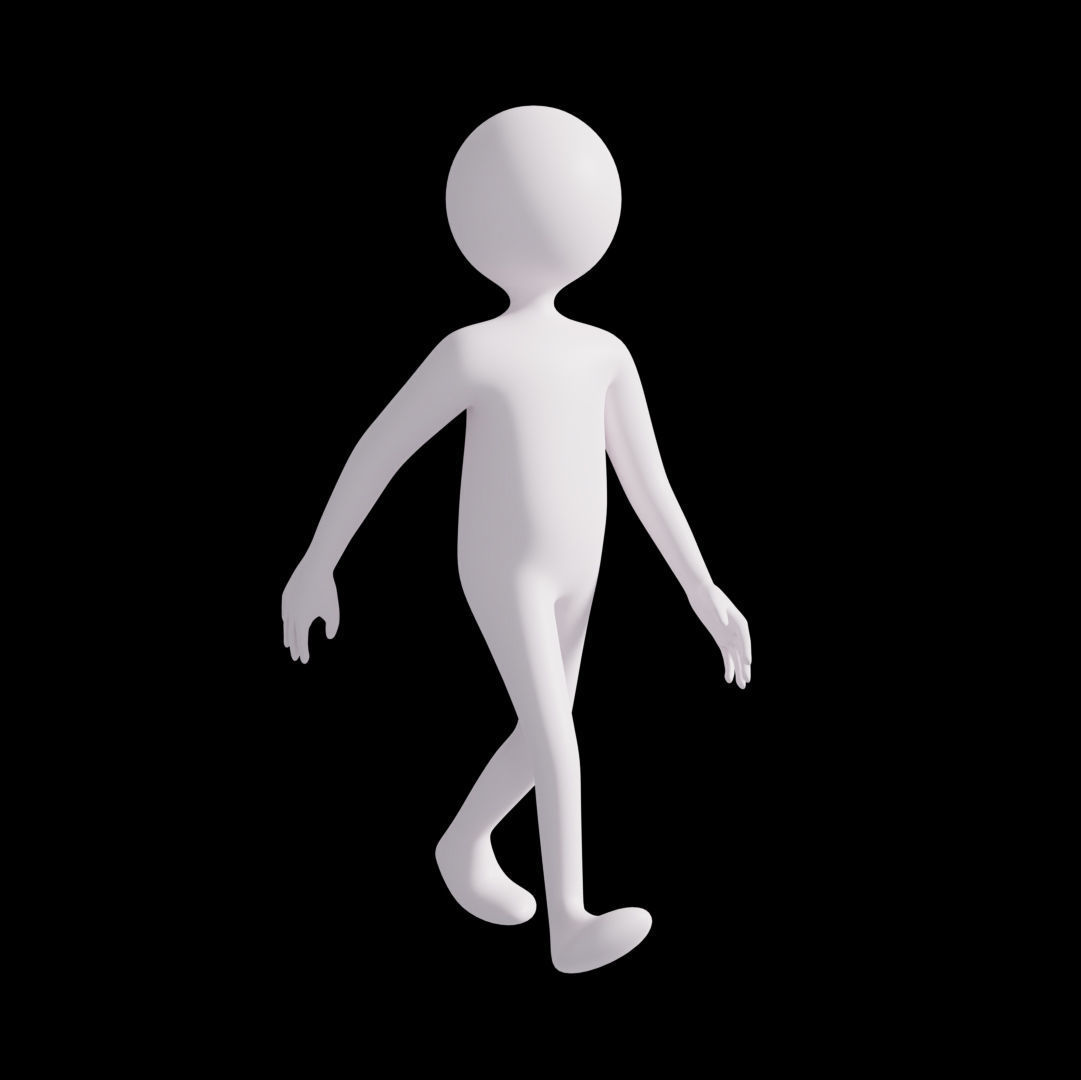 3D model Simple cartoon man - Riggged VR / AR / low-poly | CGTrader