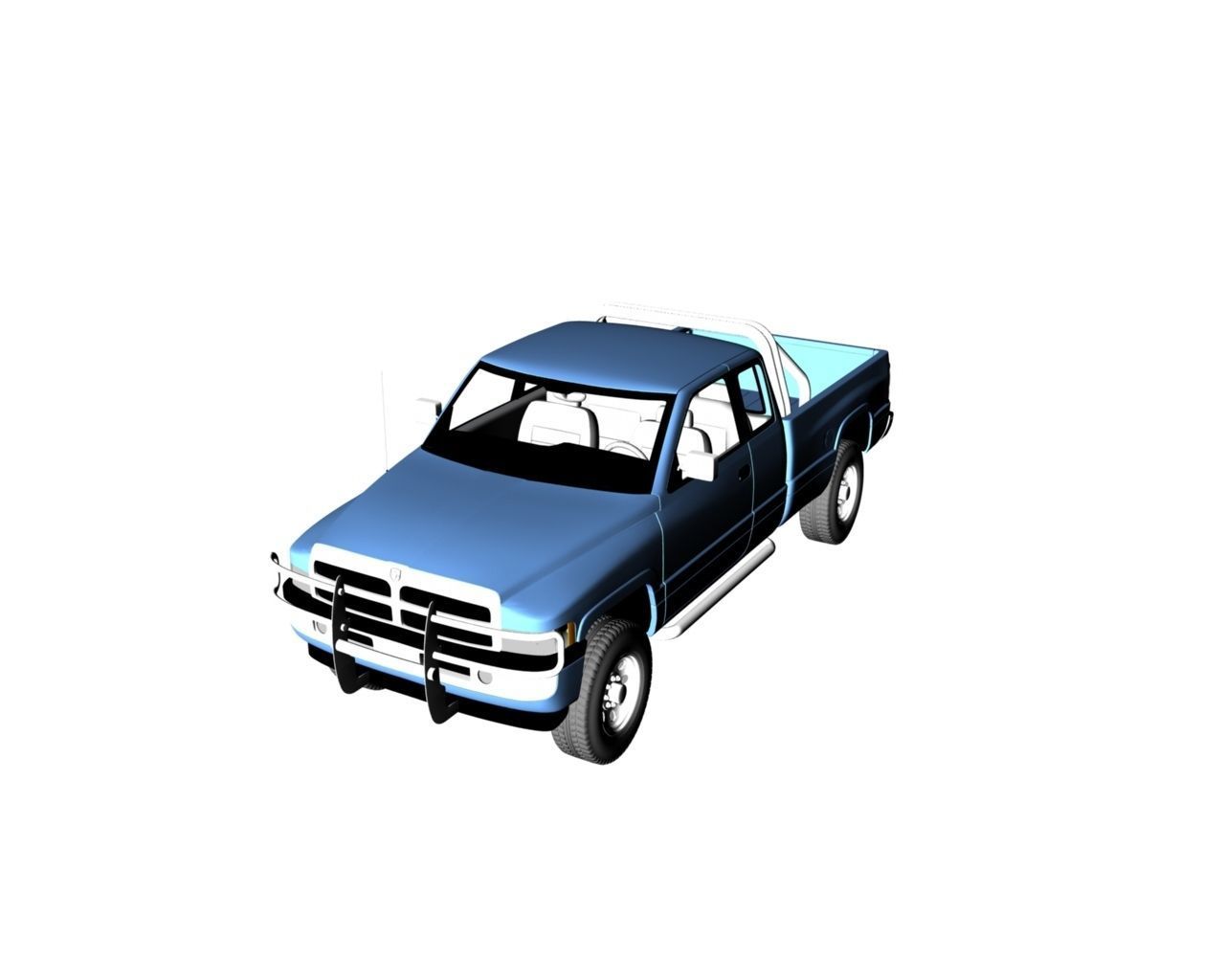 Chrysler Dodge Ram Extended Cab 3D model | CGTrader