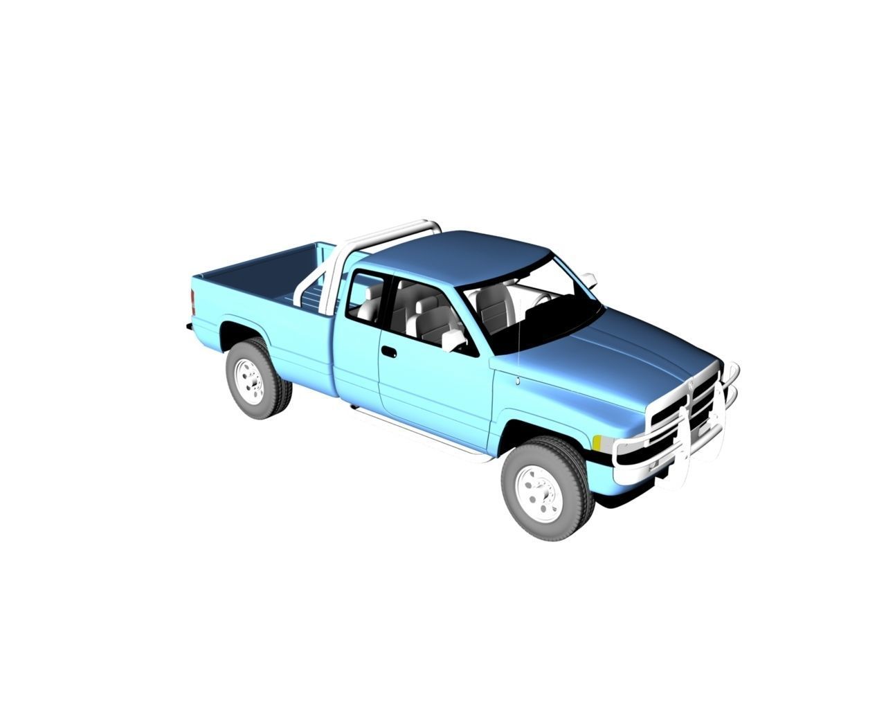 Chrysler Dodge Ram Extended Cab 3D model | CGTrader