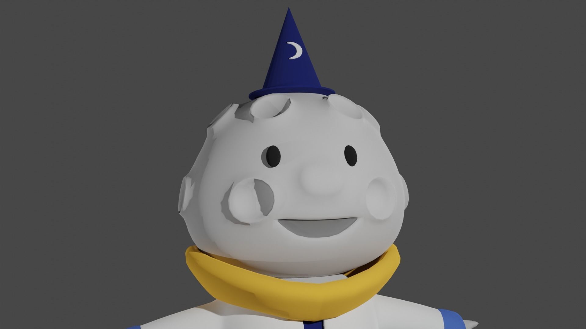3D model Stylized Cartoon Moon Character VR / AR / low-poly | CGTrader