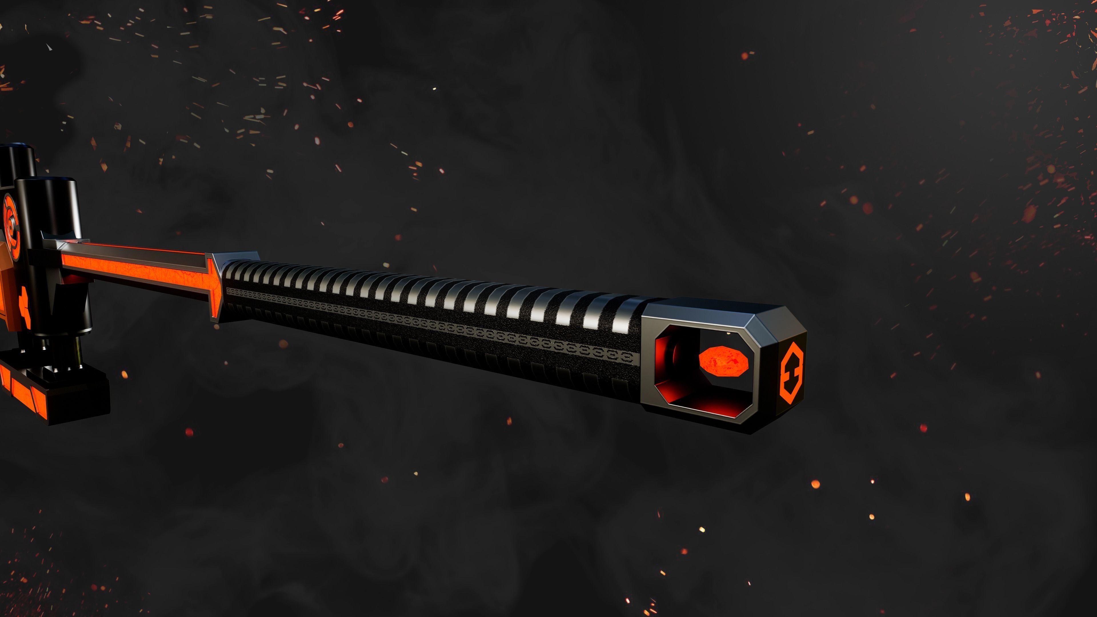 3D model Future Sci-Fi Hammer Low-poly 3D model VR / AR / low-poly ...