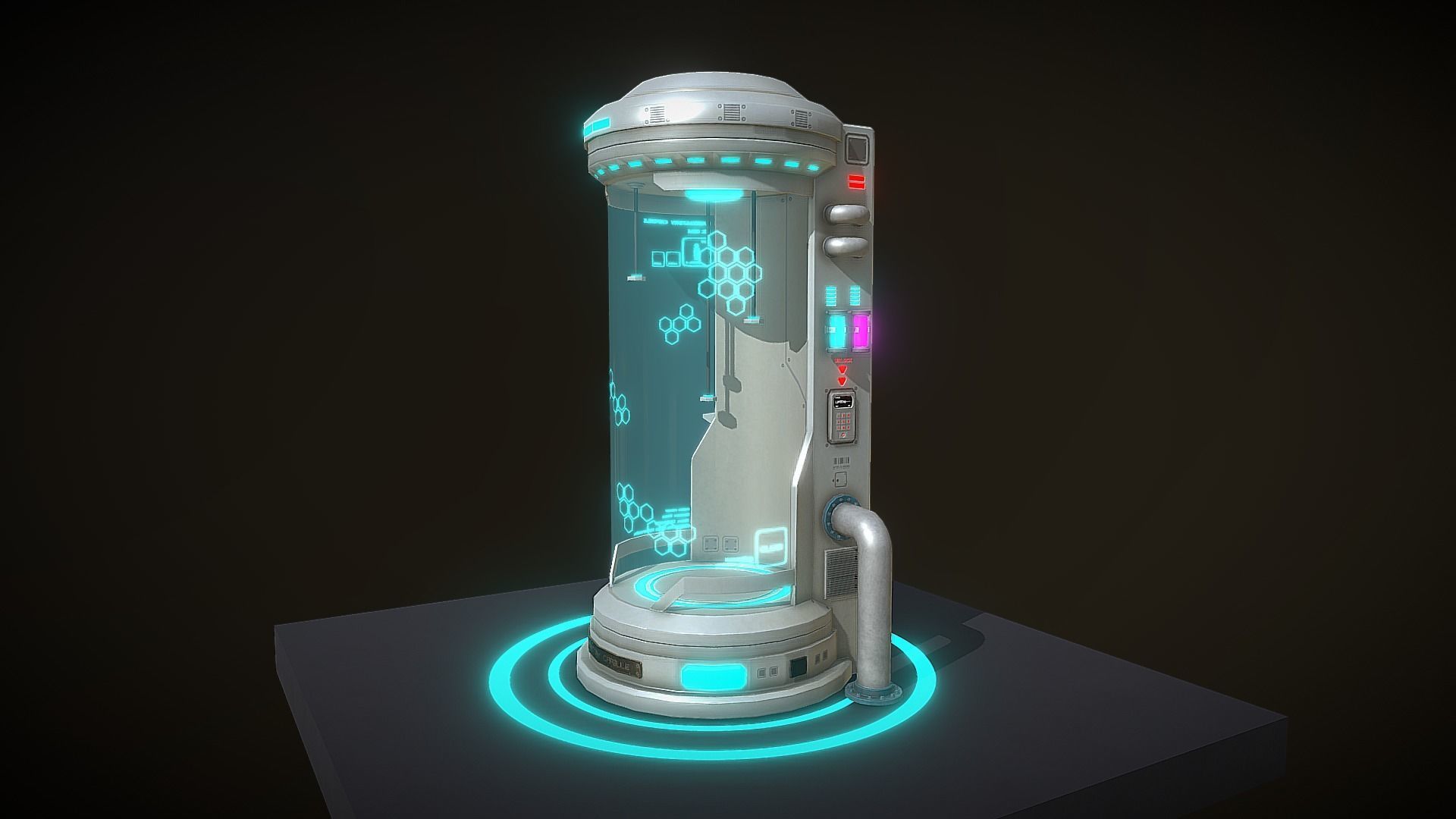 3D model Sci-fi Laboratory Capsule VR / AR / low-poly | CGTrader