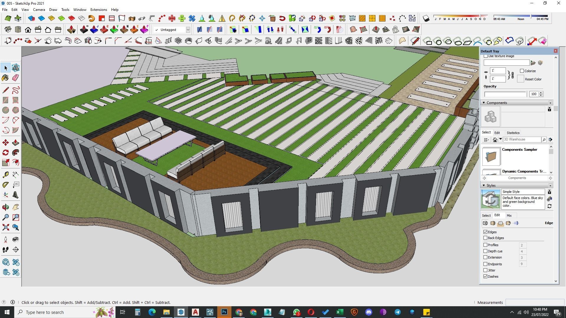 front landscape design of luxury house 3D model | CGTrader