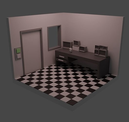 Security Room 3D model | CGTrader