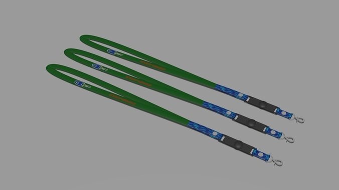 Lanyard three leashes 3D model | CGTrader