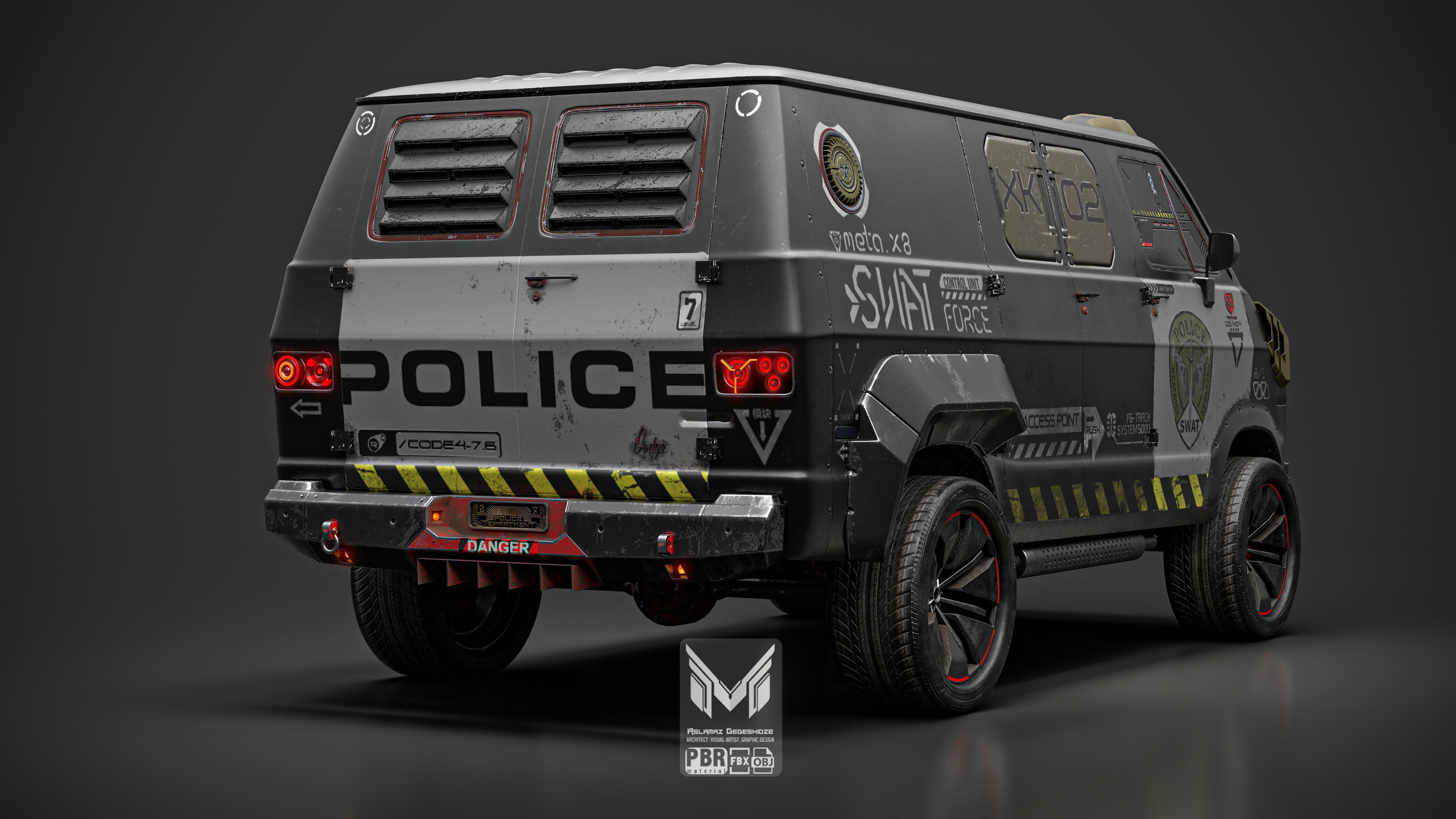 Cyber Van 3D model | CGTrader