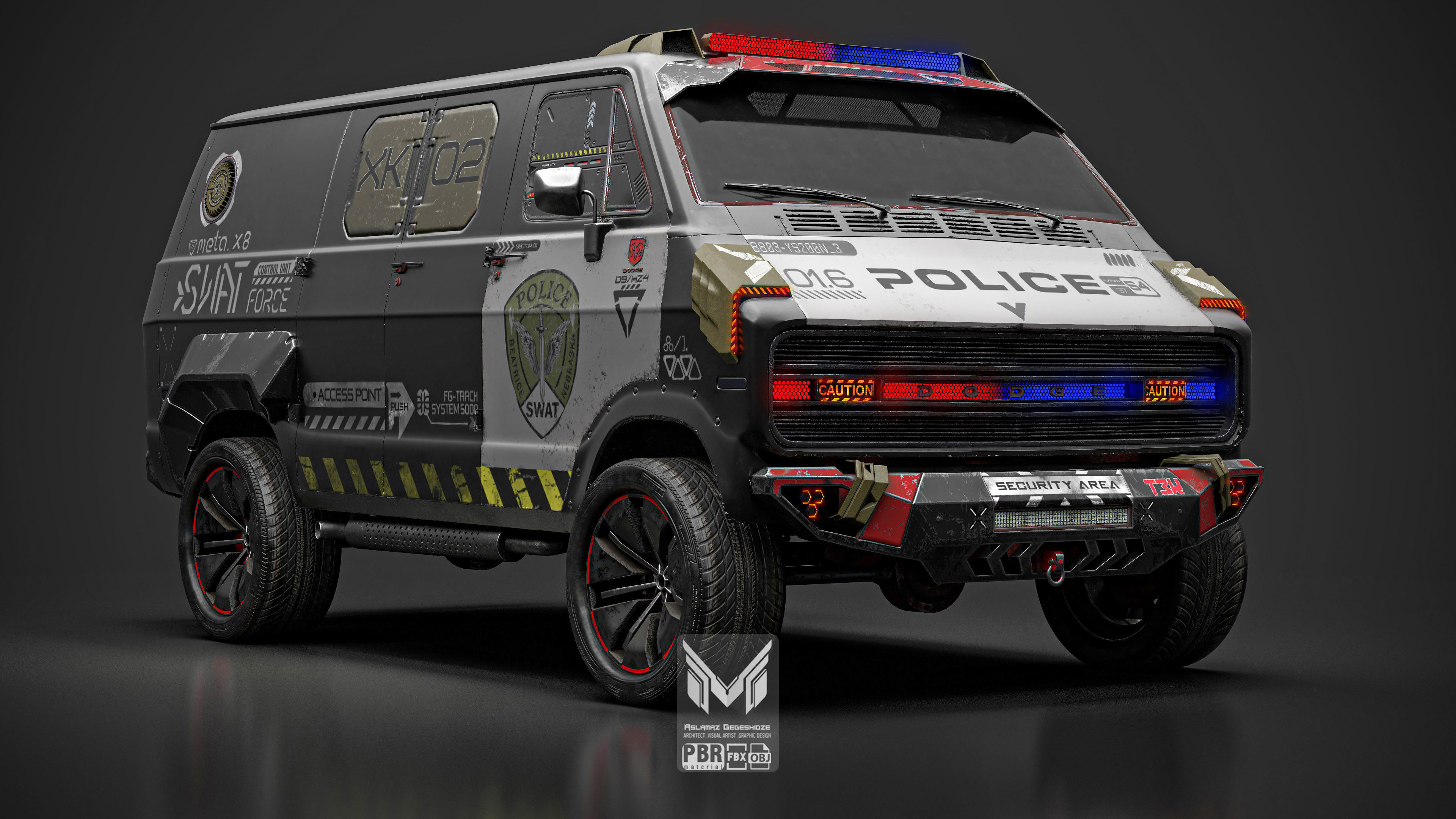 Cyber Van 3D model | CGTrader