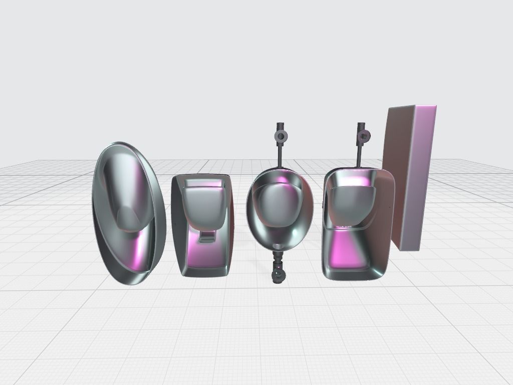 Urinal metal plate 3D model | CGTrader