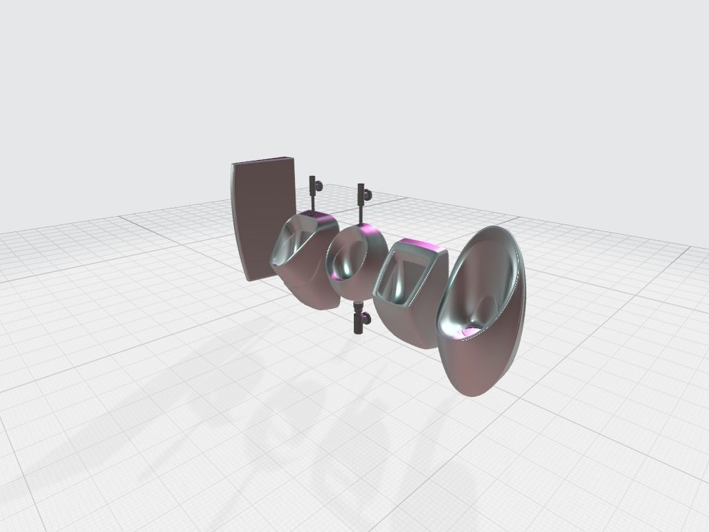 Urinal metal plate 3D model | CGTrader