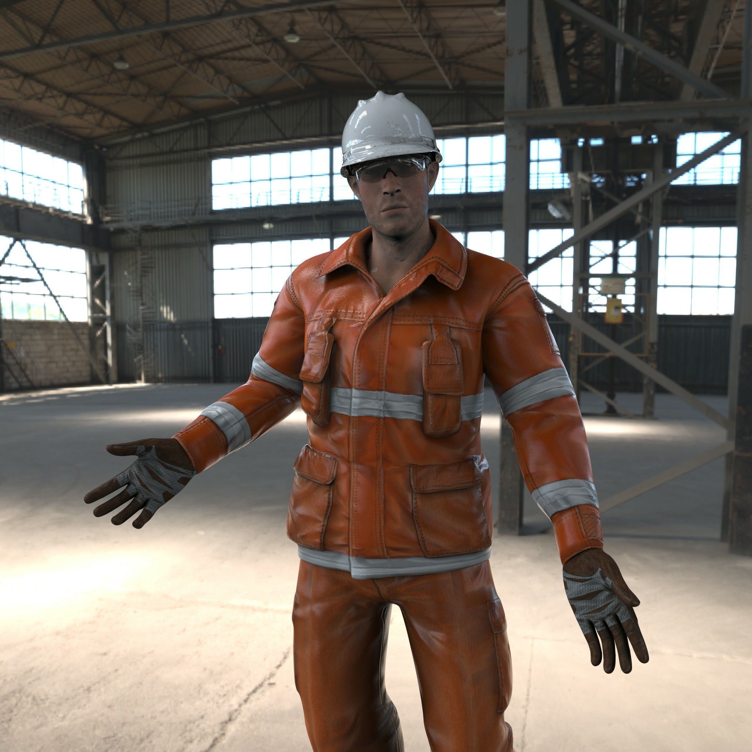 3D model Worker Character Pack RIGGED VR / AR / low-poly | CGTrader