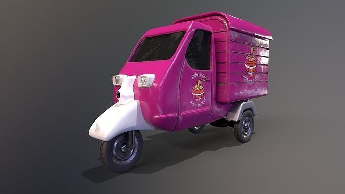 Tuk Tuk Truck - Pink 3D model | CGTrader