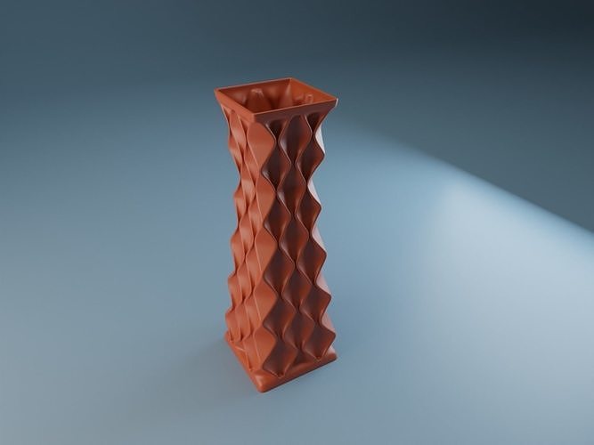 Vase math rhombus 3D model 3D printable | CGTrader