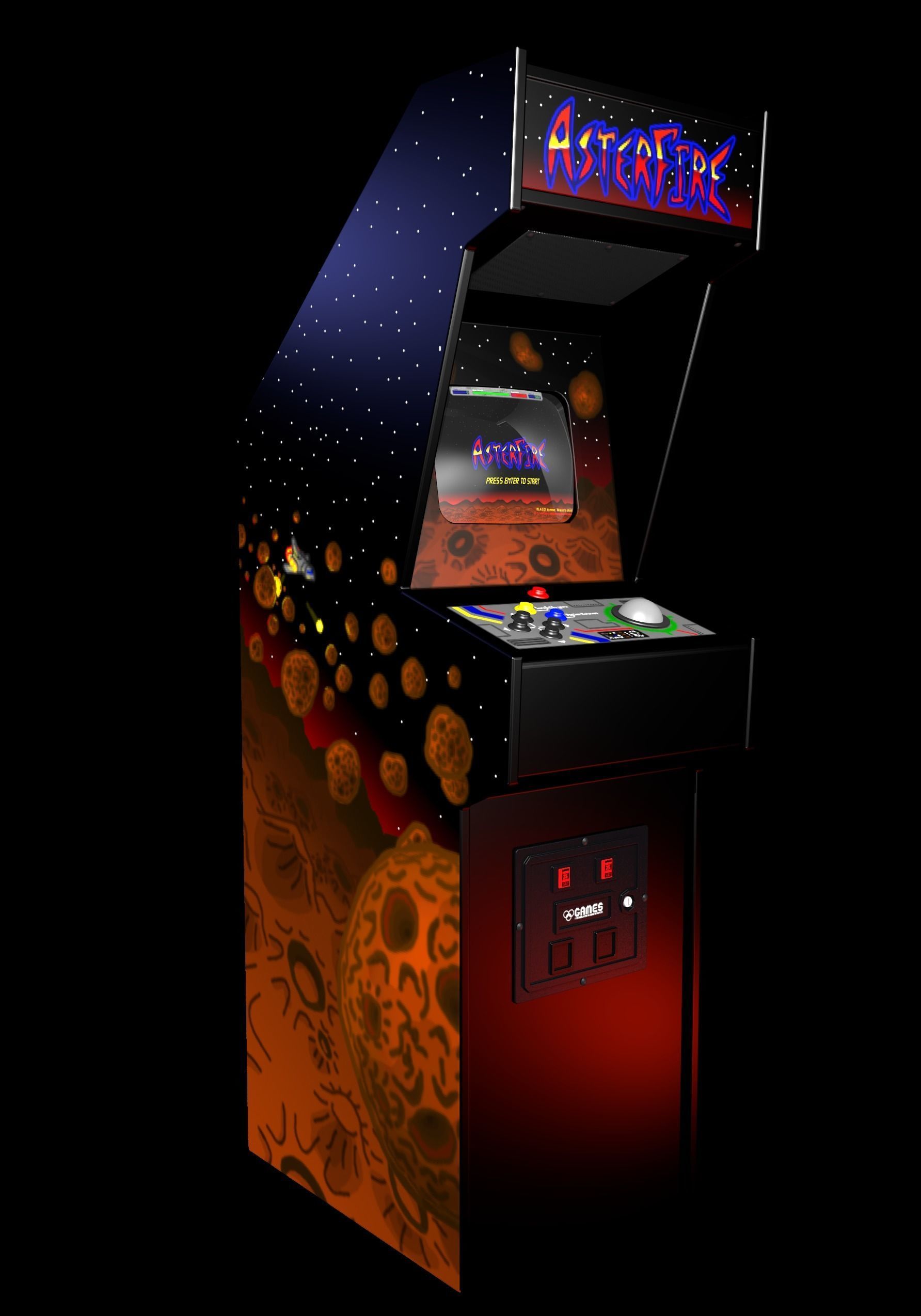 AsterFire Arcade Cabinet free VR / AR / low-poly 3D model | CGTrader