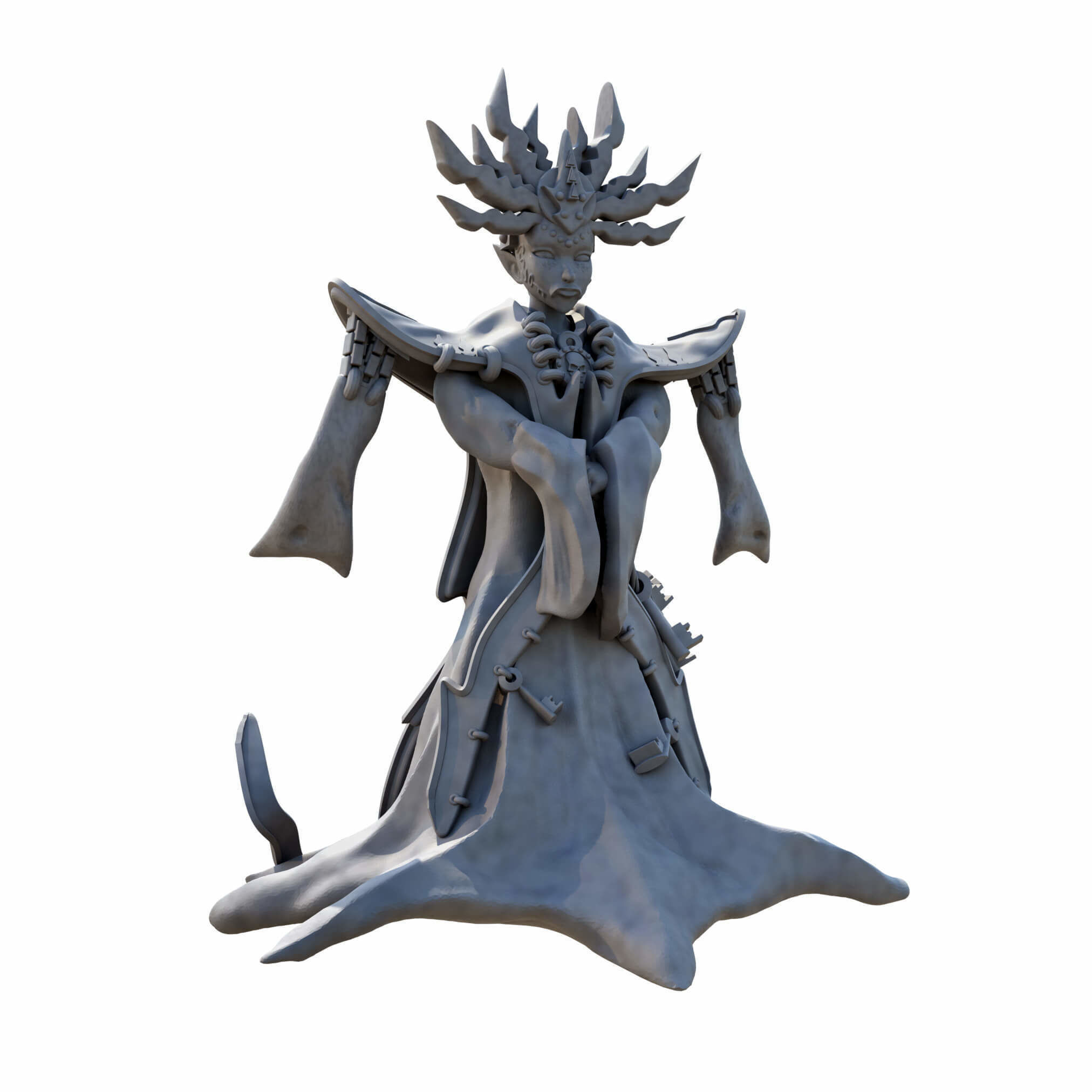dnd The lady Of Pain Fantasy TTRPG Miniature 3D model 3D printable ...