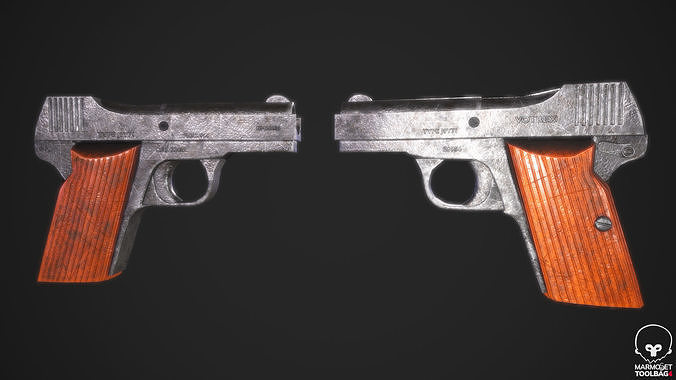 Pistol gun free 3D model | CGTrader