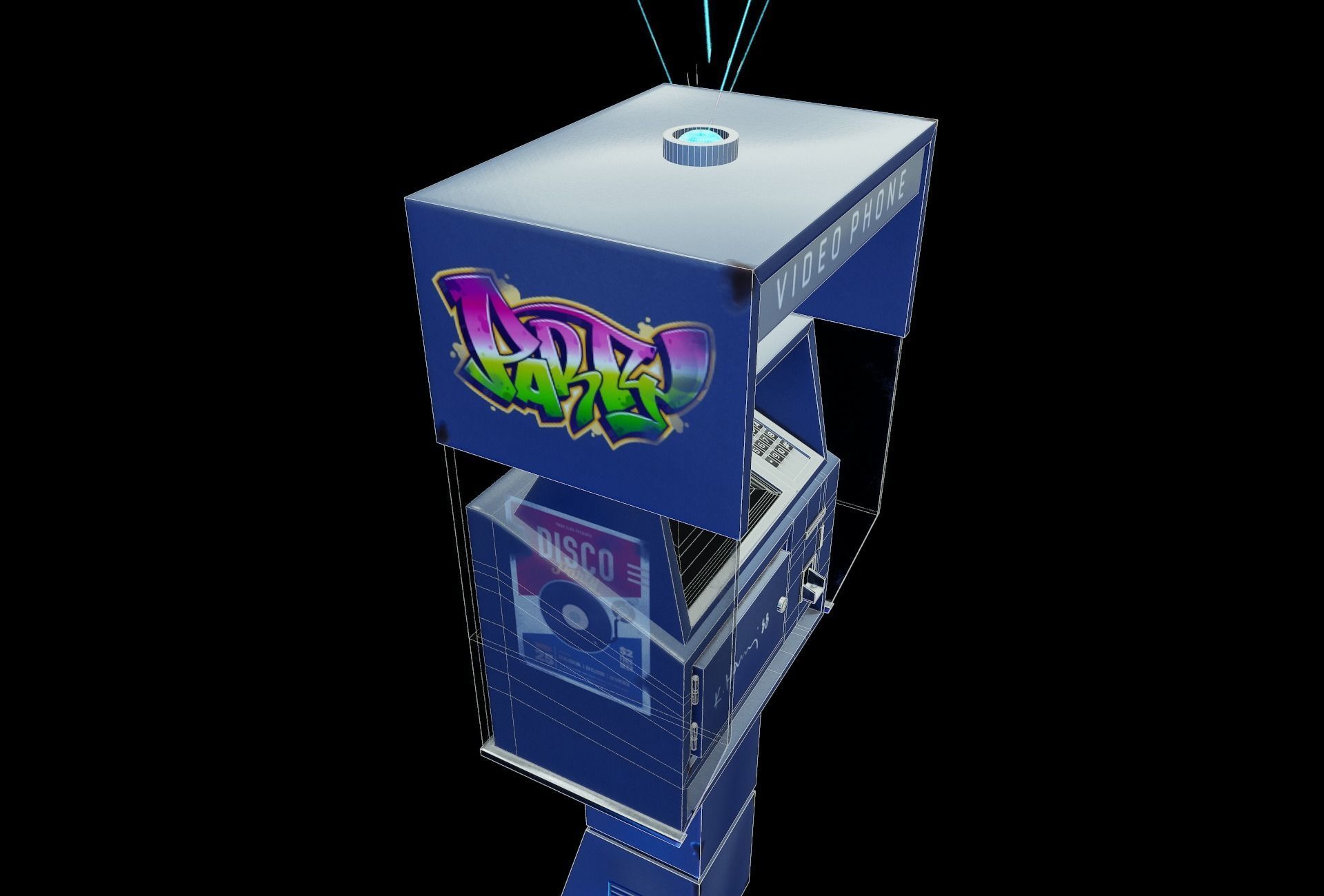 3D model SciFi Phone Booth - Tutorial Included VR / AR / low-poly ...