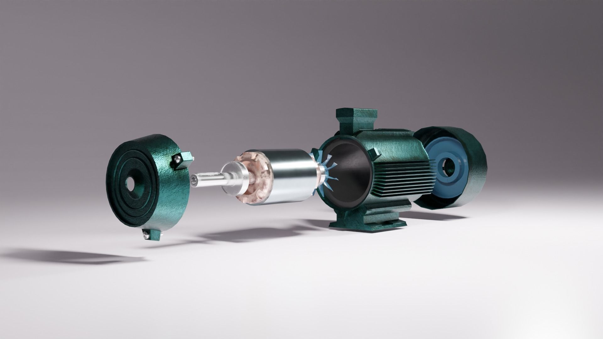 3 Phase synchronous motor 3D model | CGTrader