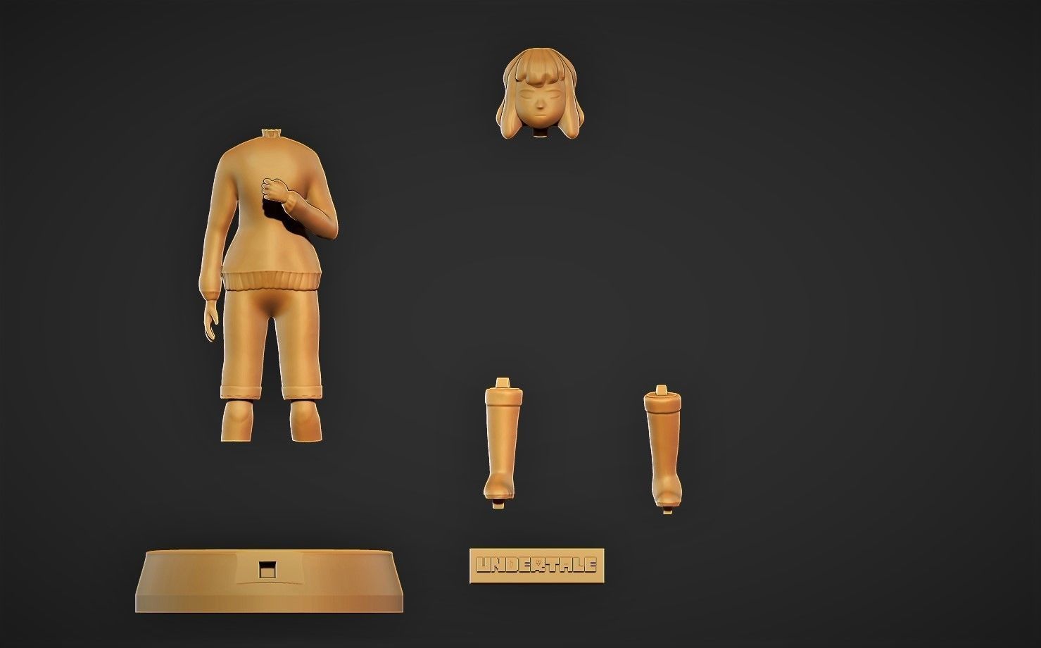 Frisk - Undertale 3D model 3D printable | CGTrader