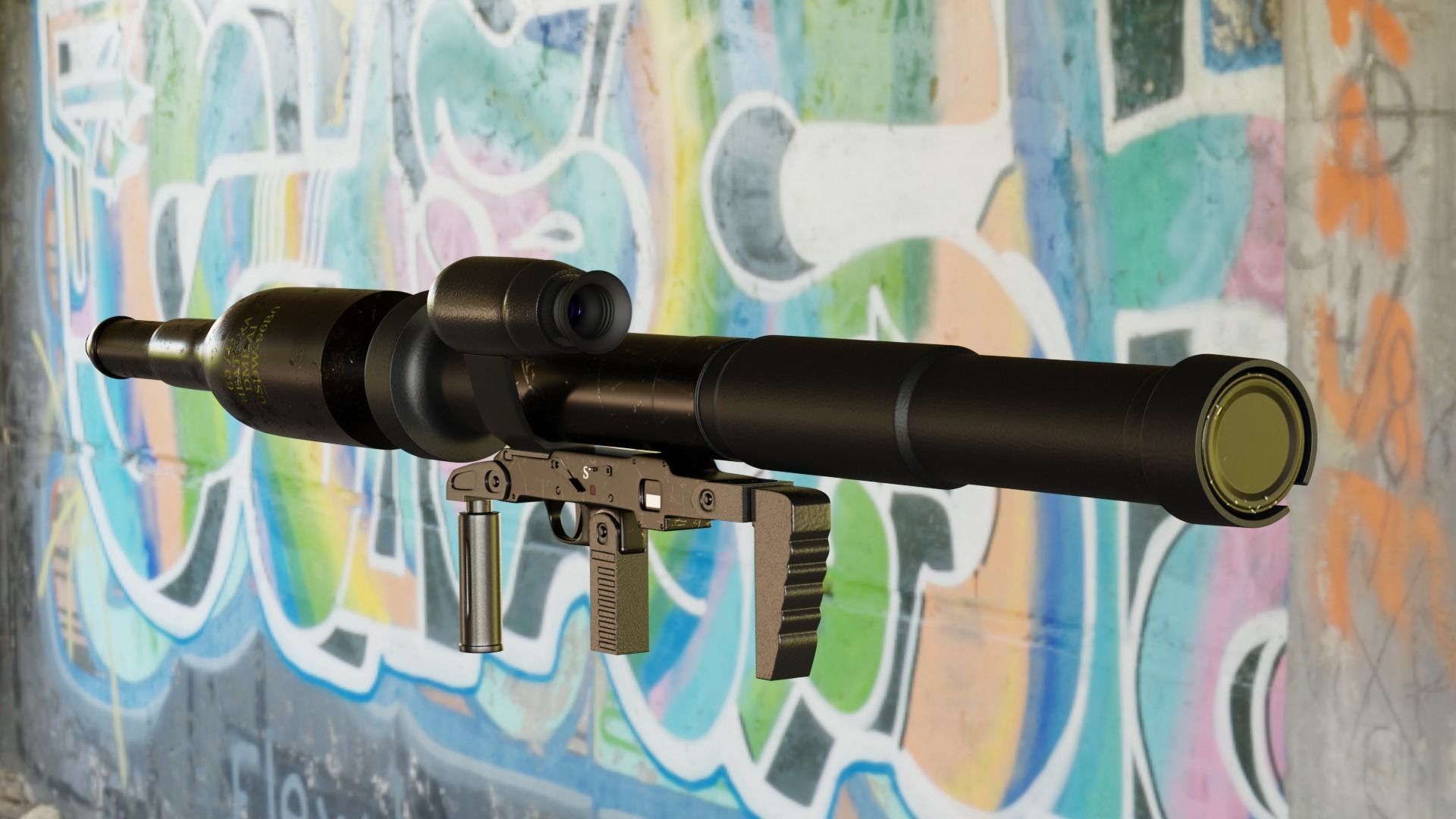 3D model Panzerfaust 3 - German modern anti-tank weapon VR / AR / low ...