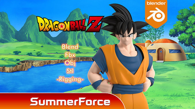 Son Goku - Dragonball Z 3D model rigged | CGTrader