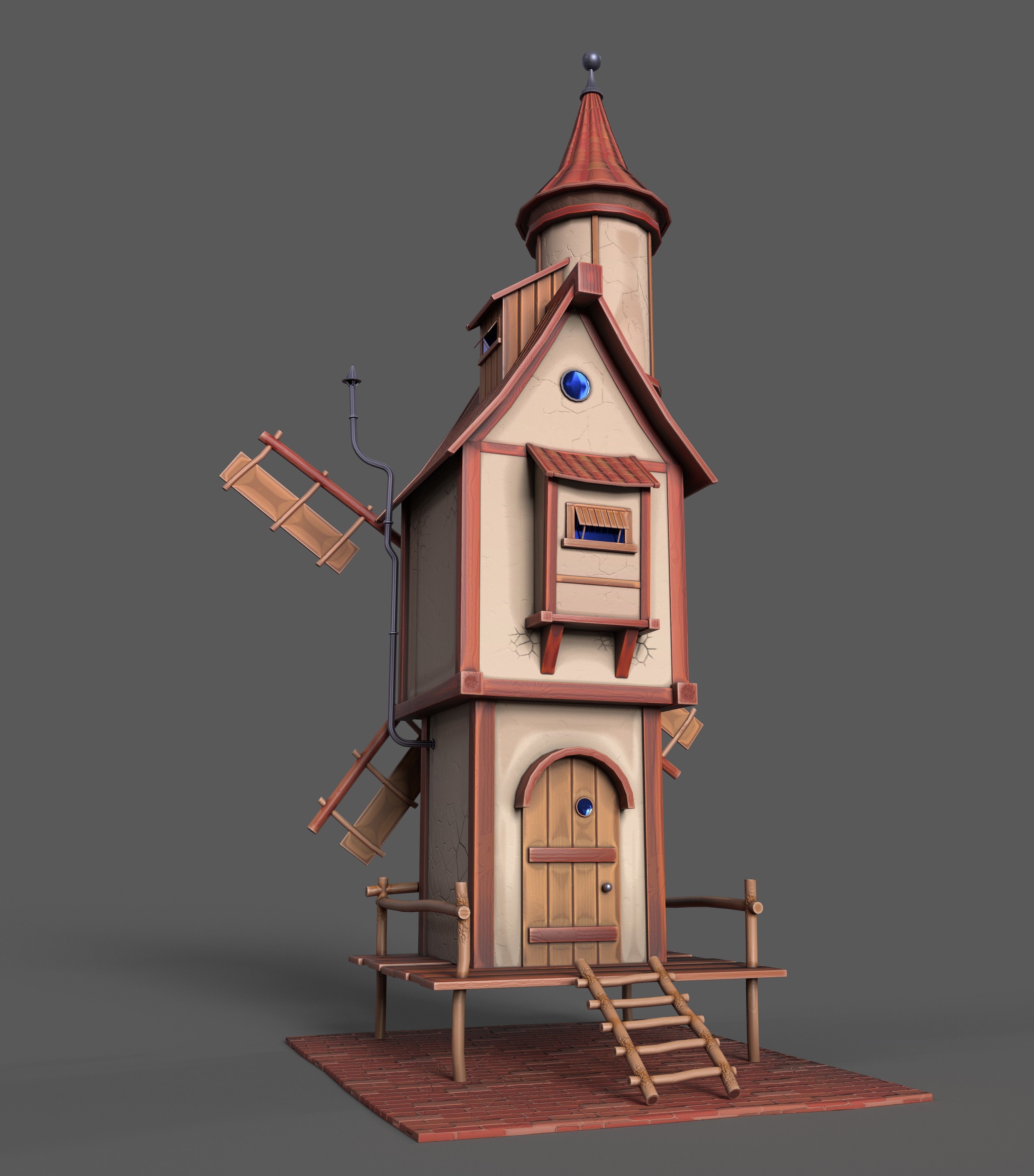 3D model STYLIZED BUILDINGS VOL3 VR / AR / low-poly | CGTrader