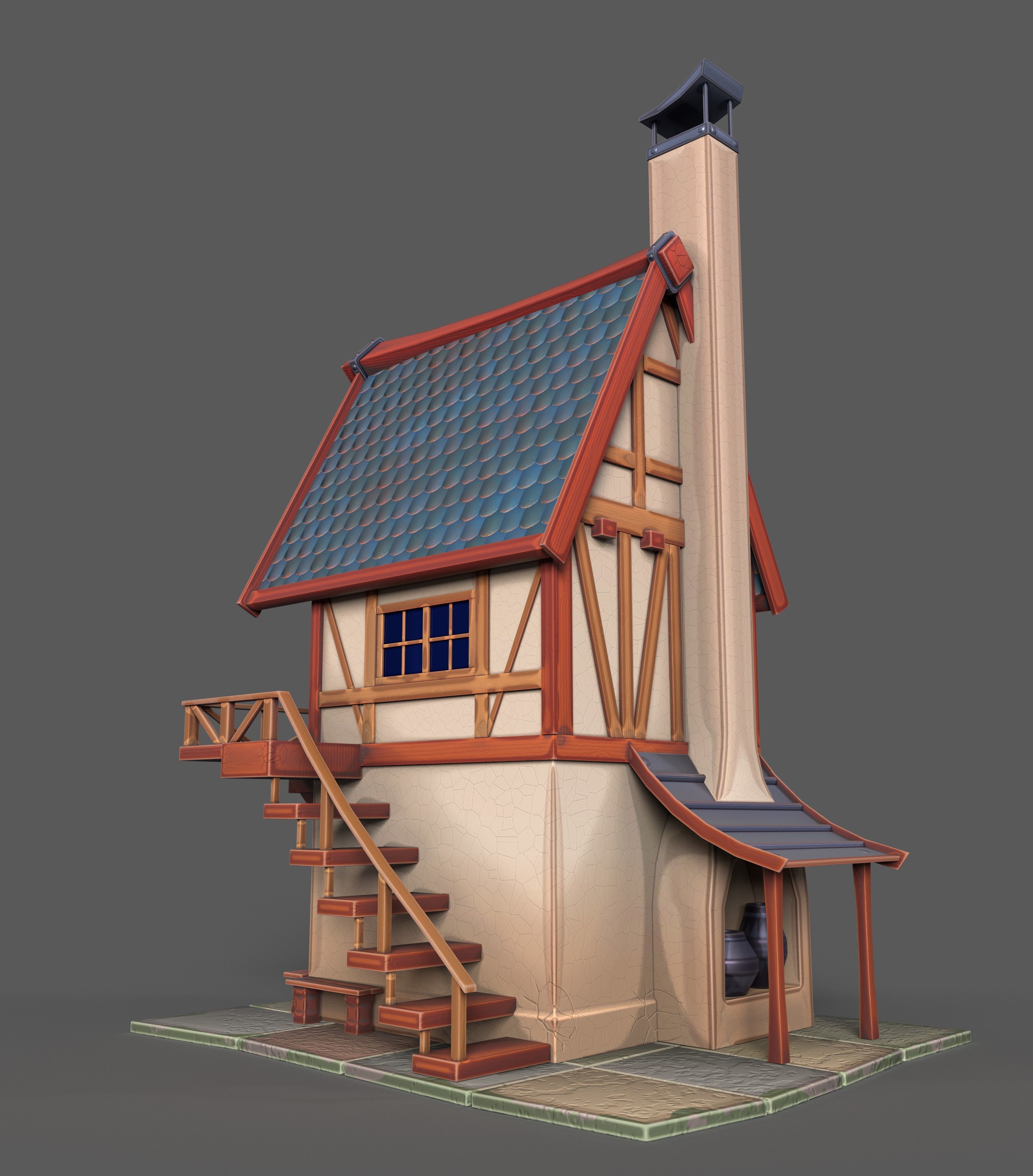 3D model STYLIZED BUILDINGS VOL3 VR / AR / low-poly | CGTrader