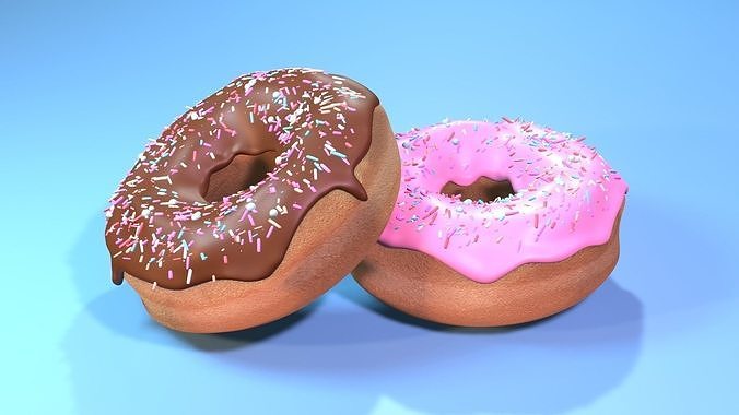 Donut 3D model two donuts 3D model | CGTrader
