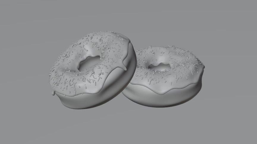 Donut 3D model two donuts 3D model | CGTrader