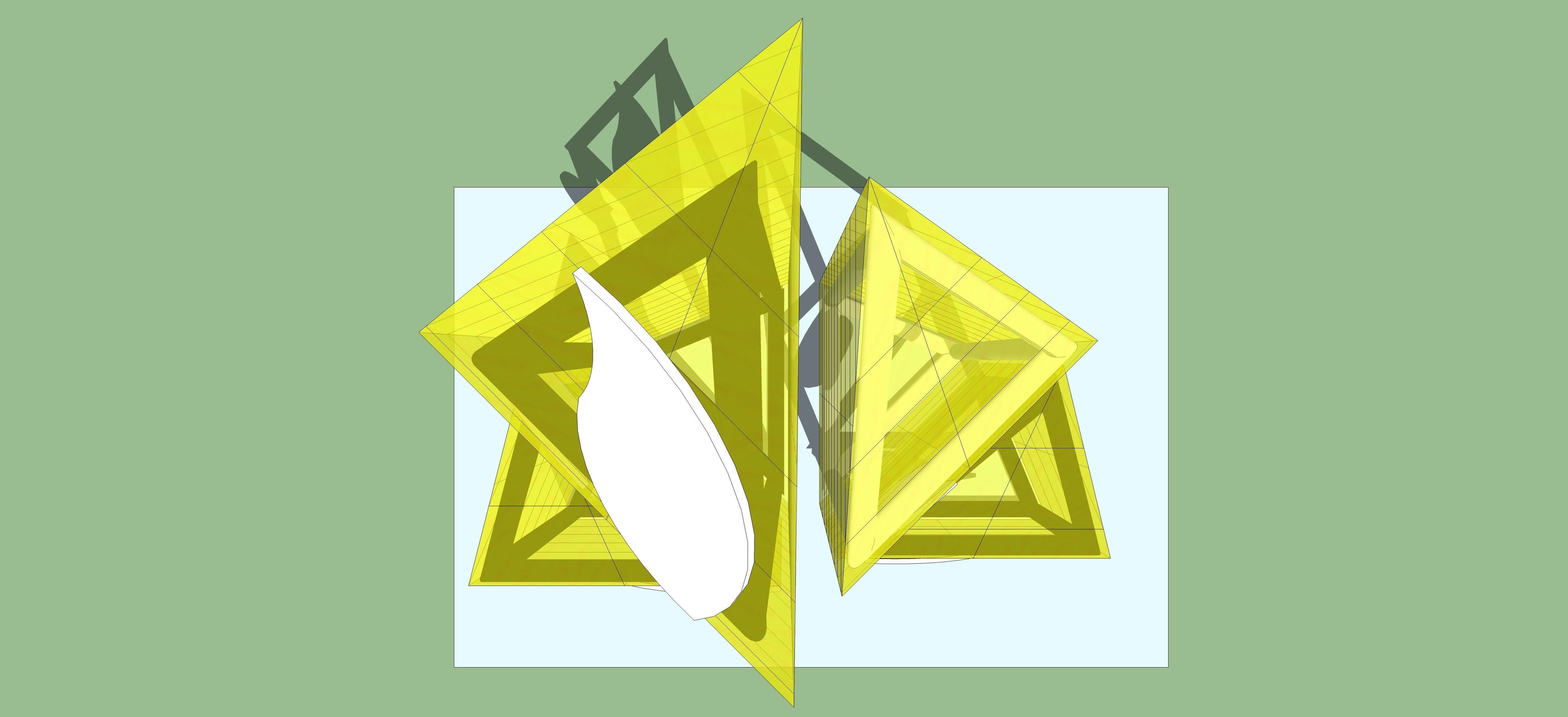 Triangular prisma artwork 3d sketchup 3D model | CGTrader