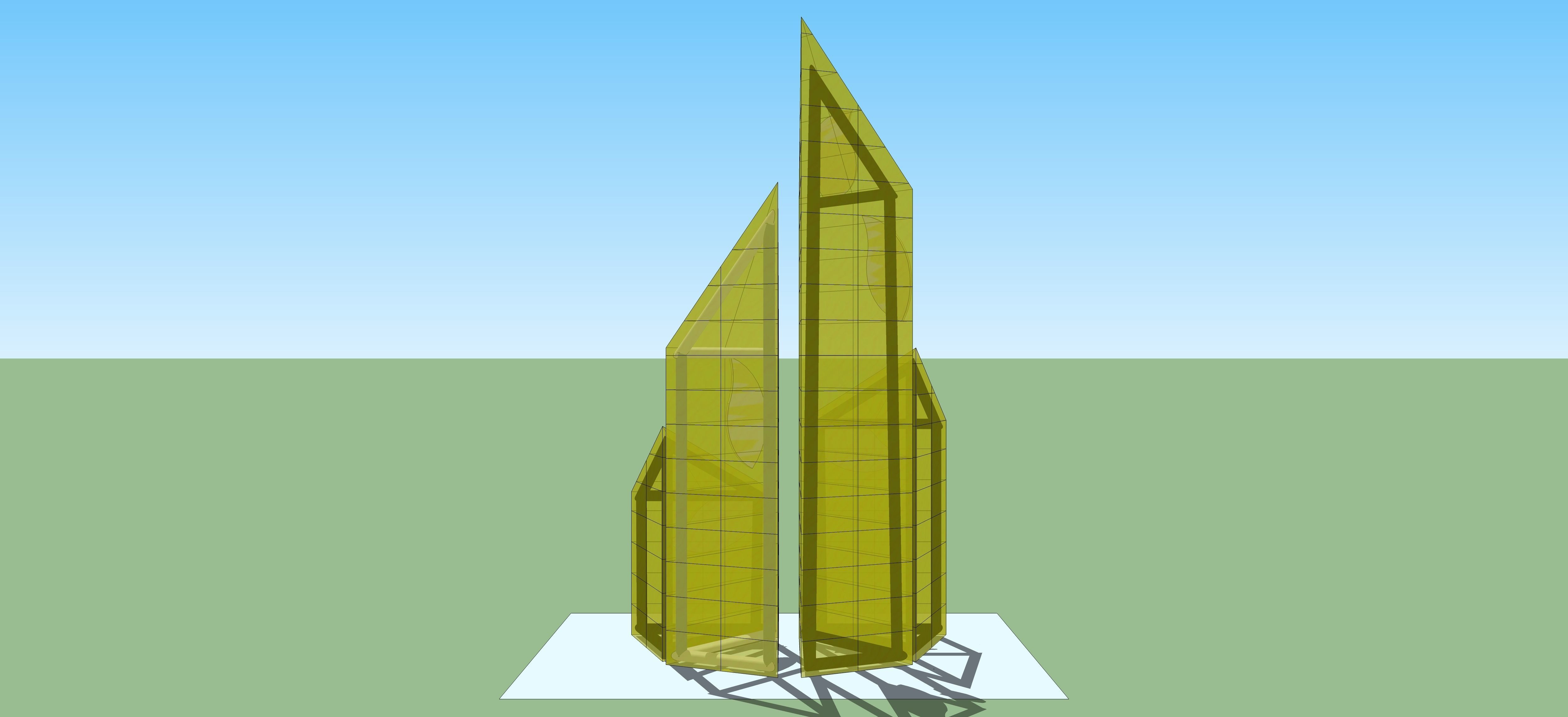 Triangular prisma artwork 3d sketchup 3D model | CGTrader