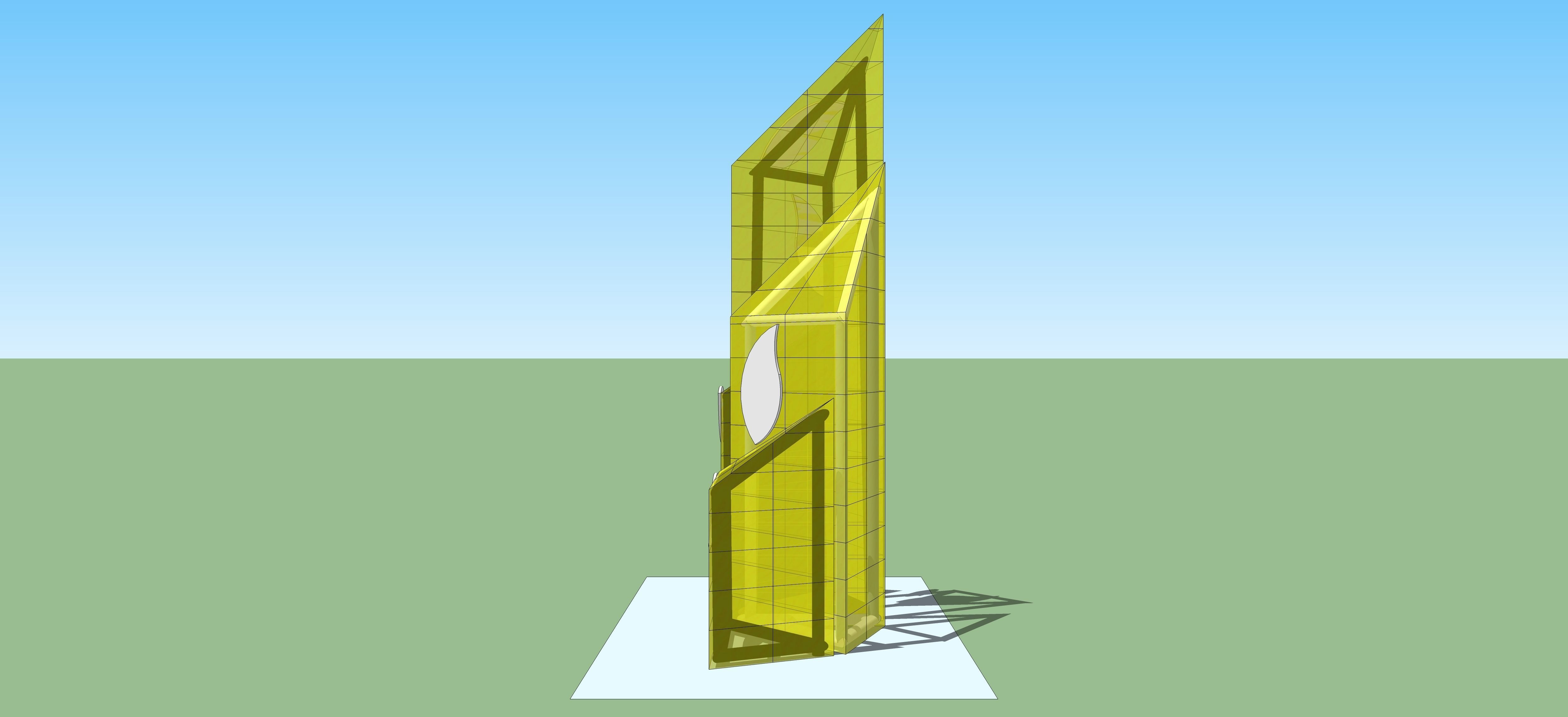 Triangular prisma artwork 3d sketchup 3D model | CGTrader