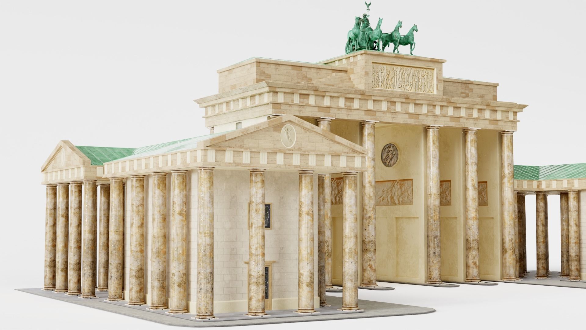3D model Brandenburg Gate in Berlin np1 VR / AR / low-poly | CGTrader