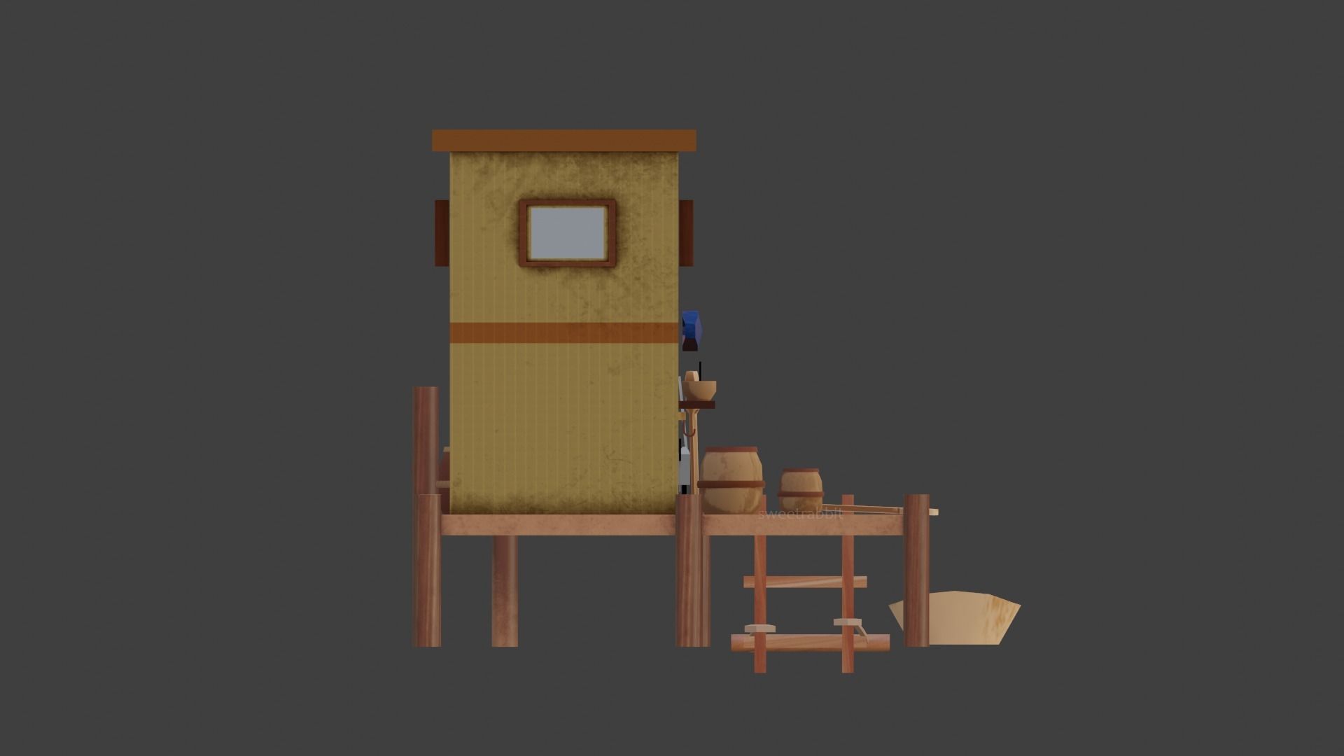 3D model Fishing hut VR / AR / low-poly | CGTrader