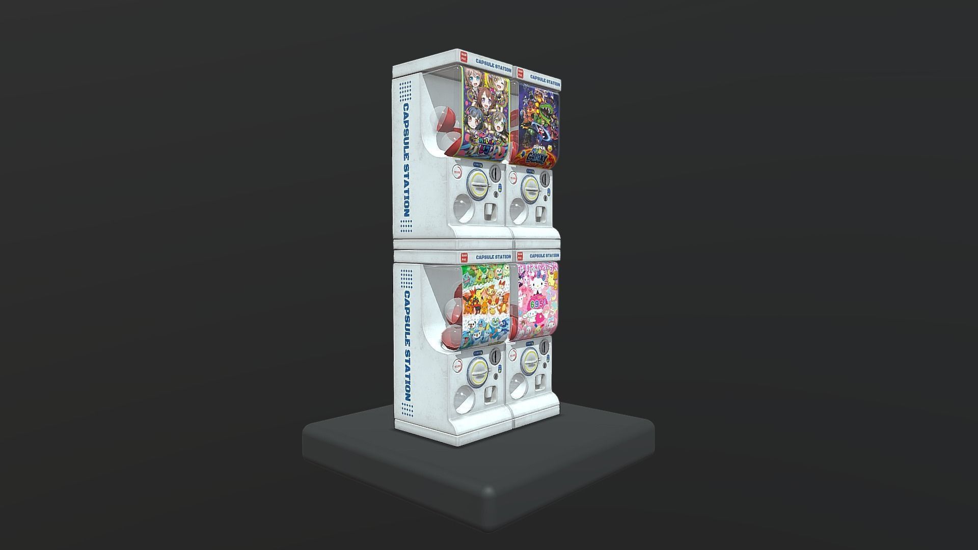 3D model Gacha Capsule Machine VR / AR / low-poly | CGTrader