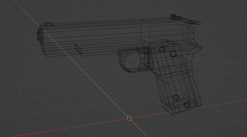 Simple Pistol 3D model | CGTrader