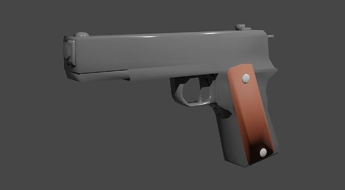 Simple Pistol 3D model | CGTrader