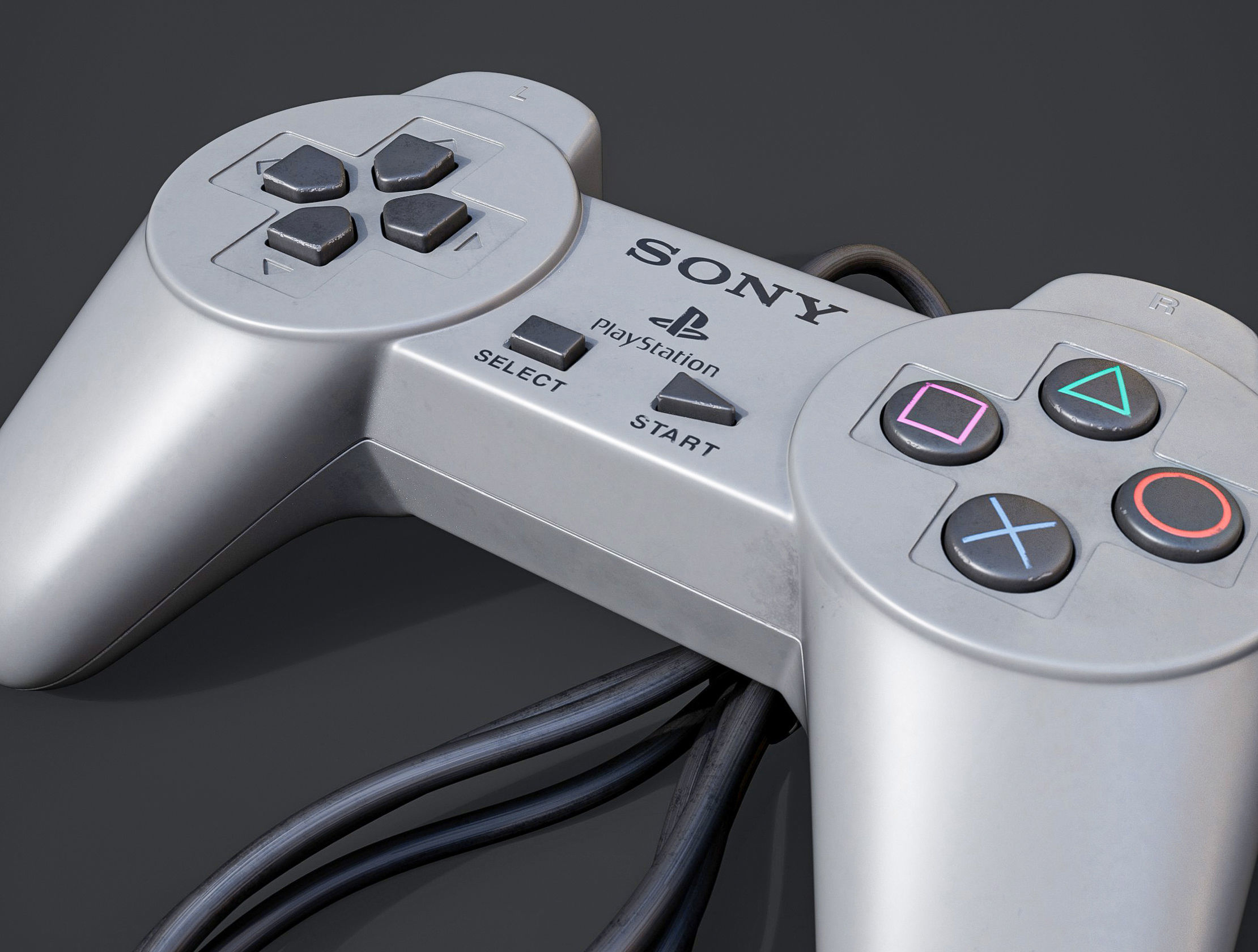 SCPH-1010 Vintage Sony PlayStation Controller 3D model | CGTrader